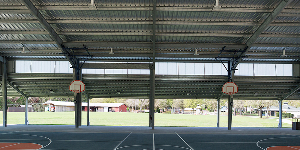 Young Life Basketball Pavilion Steel Building | Kirby Building Systems